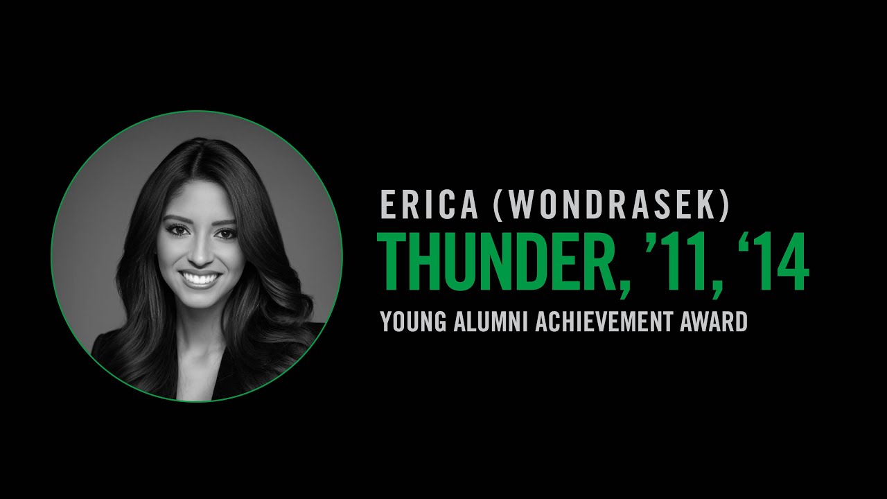 Erica Thunder accepts Young Alumni Achievement Award at 2024 Alumni ...