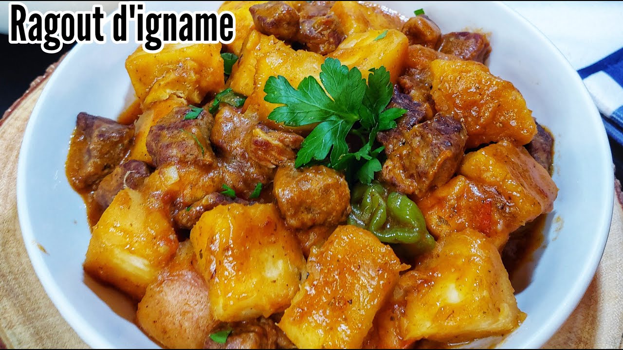 Une Façon Simple de Faire du Ragoût D'igname || Téba || Etéba || Yam ...