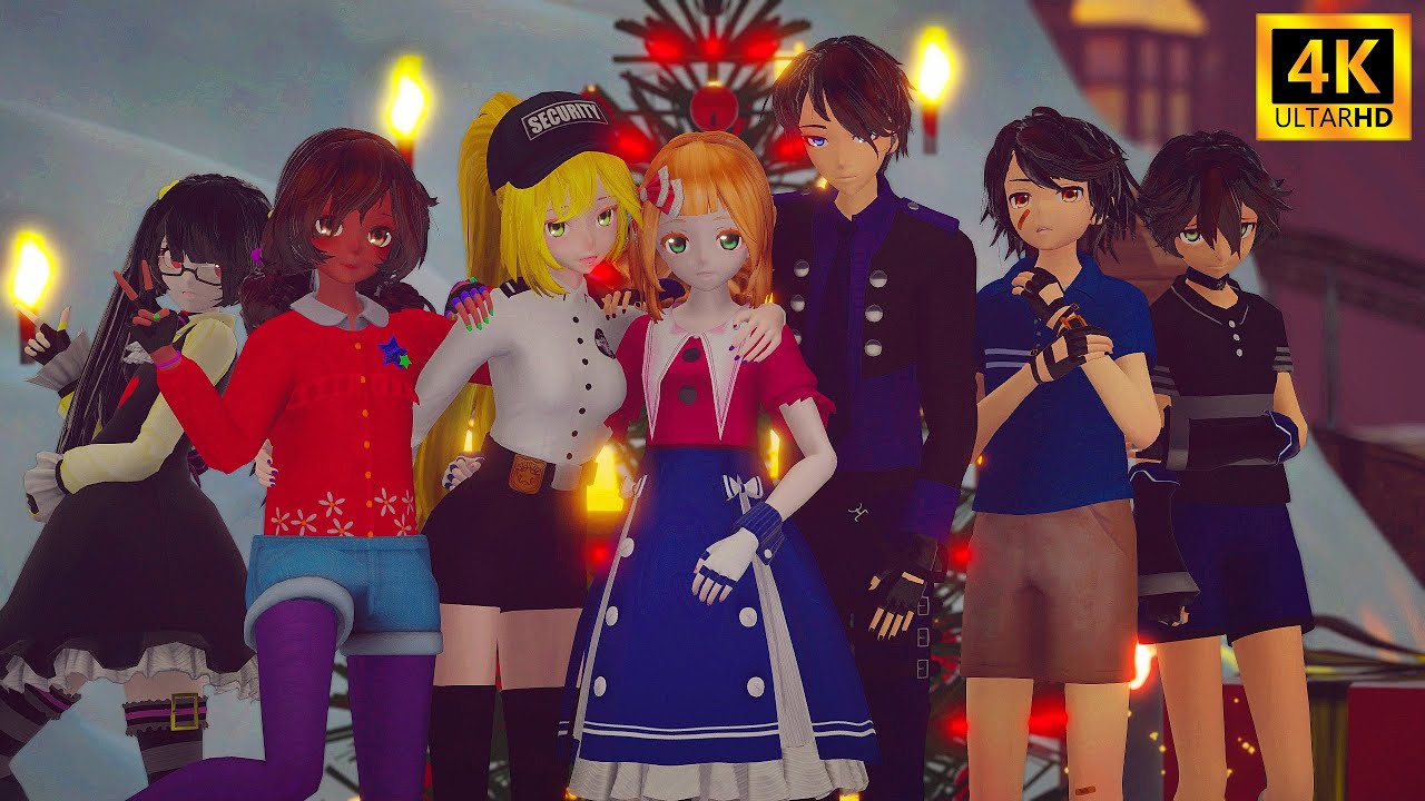 FNAF Merry Christmas🎄3D MMD Model Animation🎁Afton Family x Security ...