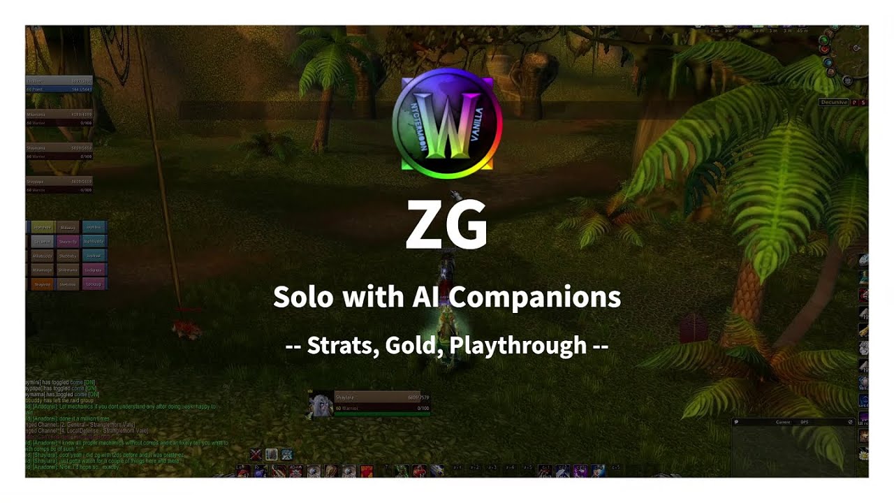 WoW ZG Guide Solo Playthrough with AI Bots - Nyctermoon #vanillawow # ...