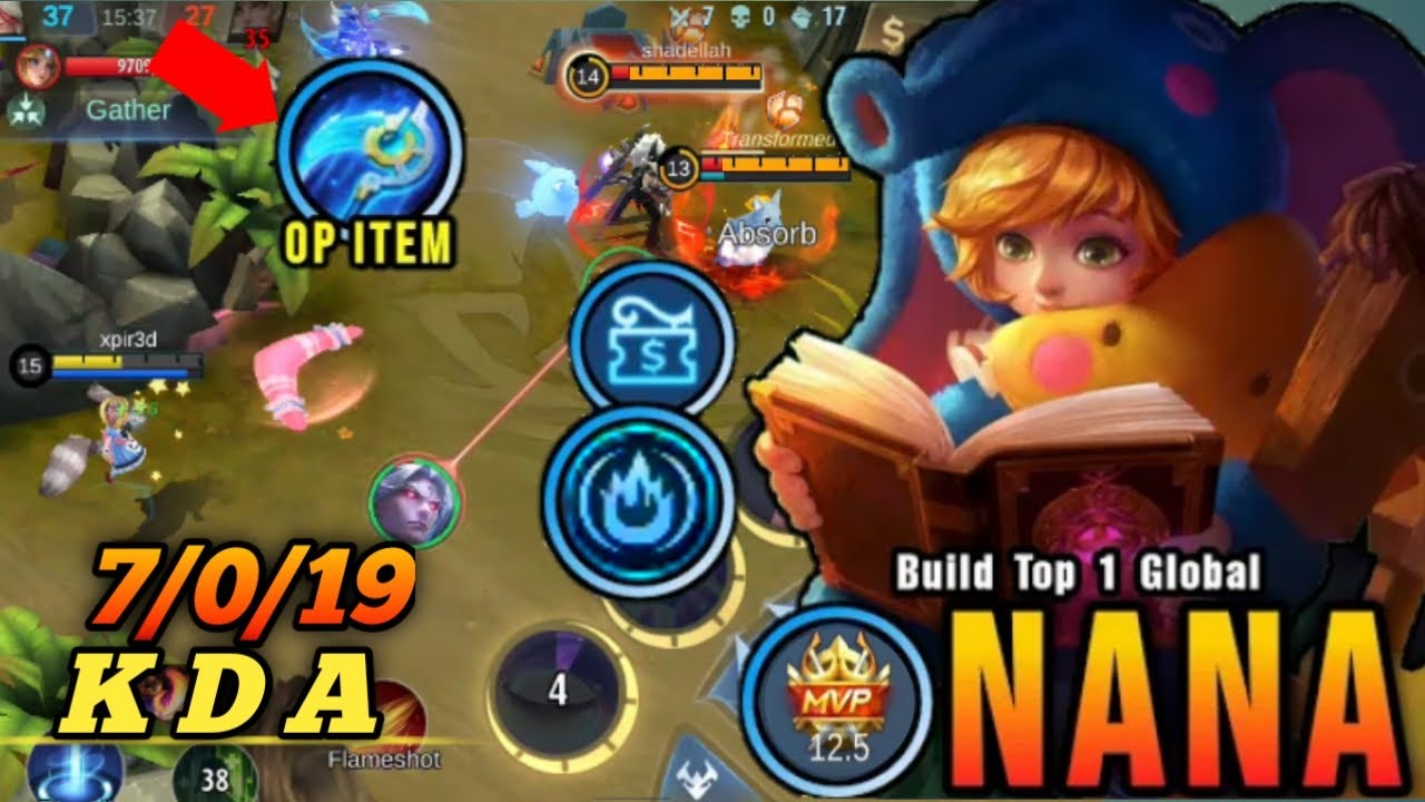 Nana new emblem 🔱 and OP item | nana 19 assist | nana best build 2023 ...