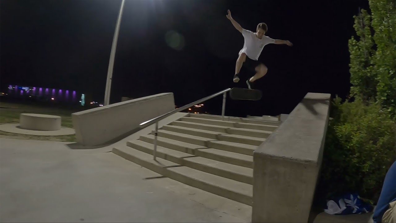 360 flip 8 stairs ROUGH CUT - YouTube