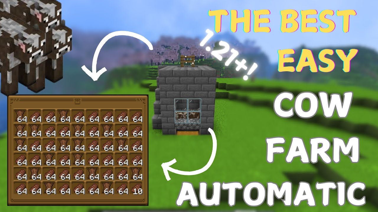 Easy Cow Farm Minecraft Bedrock/MCPE 1.21+ | Auto Daging & Kulit Tanpa ...