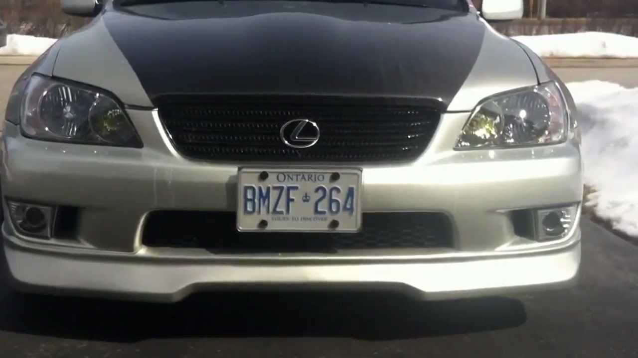 Lexus IS300 with enkei rpf1's srt intake hks dragger exhaust - YouTube