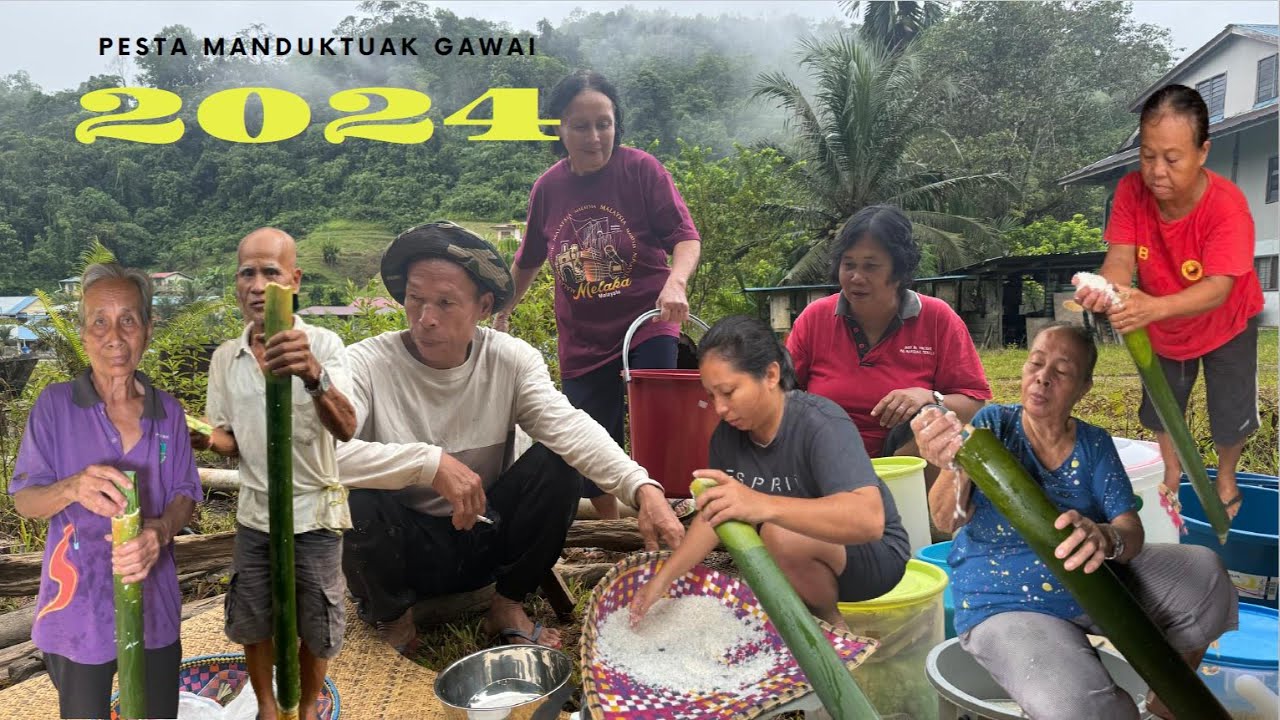 Manduk Pulut Kena Ngaga Tuak Gawai 2024 // Hanya Setahun Sekali Sebelum ...