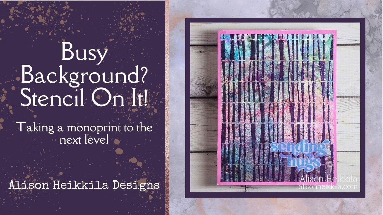 Busy Background? Stencil on it! - YouTube