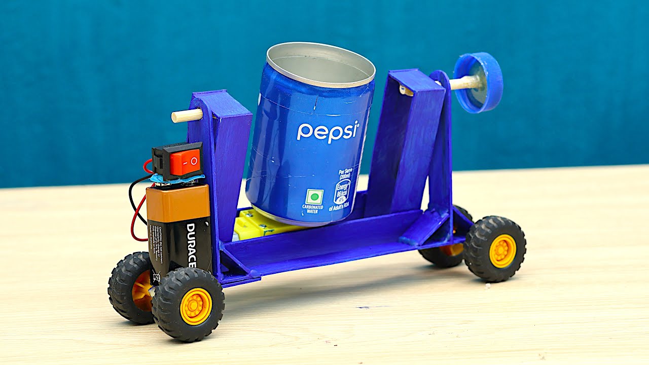 How to Make a Pepsi Cement Mixer at Home - DIY Mini Concrete Mixer Toy ...