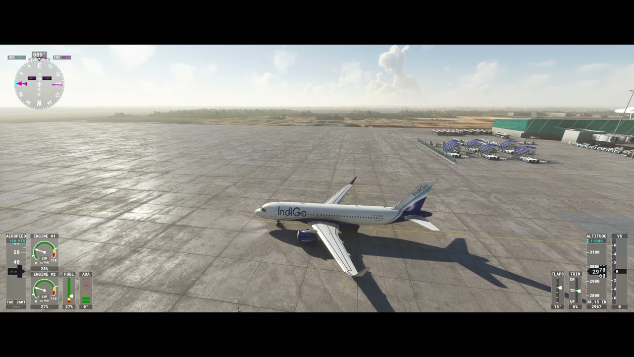 Flight Simulator 2020_FBW A32NX_(VOBL-VOTV)_From PB/S, t/o rwy 09R to ...