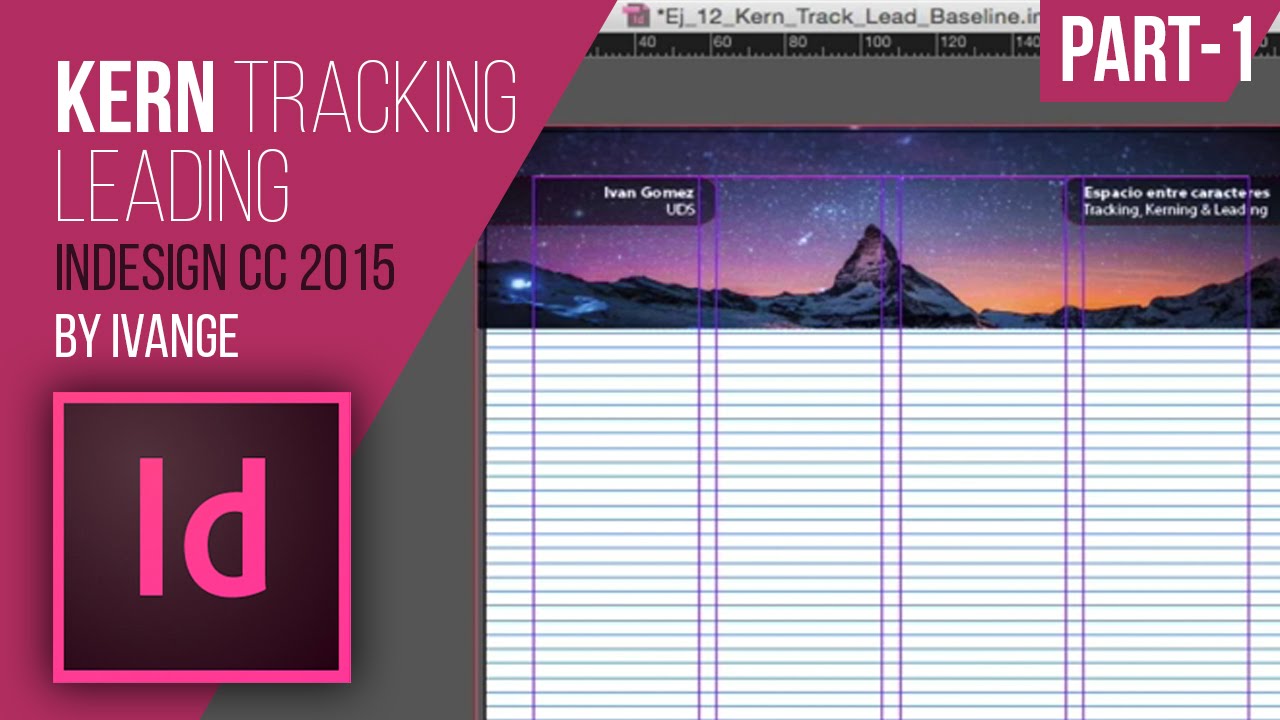 Adobe Indesign CC - kern, tracking, leading PART-1 - YouTube