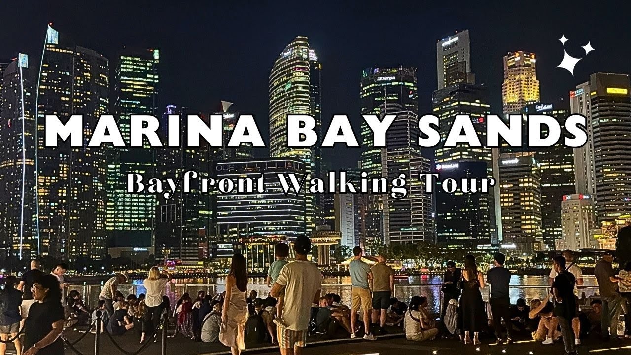Singapore Marina Bay Sands Bayfront [4K] Night Walking Tour, Festive ...