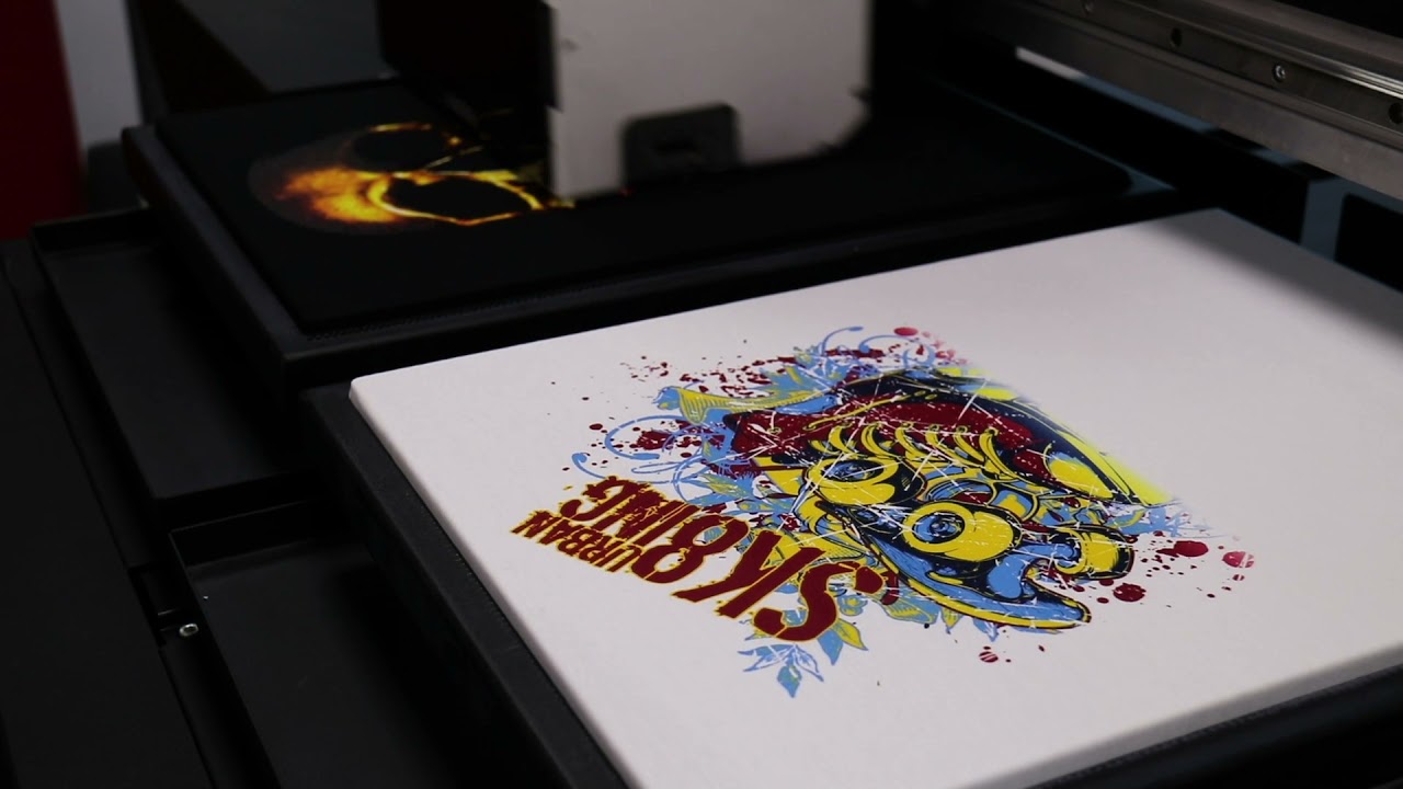 SinoColor A2 size Dual pallets machine TP-600D working show - YouTube