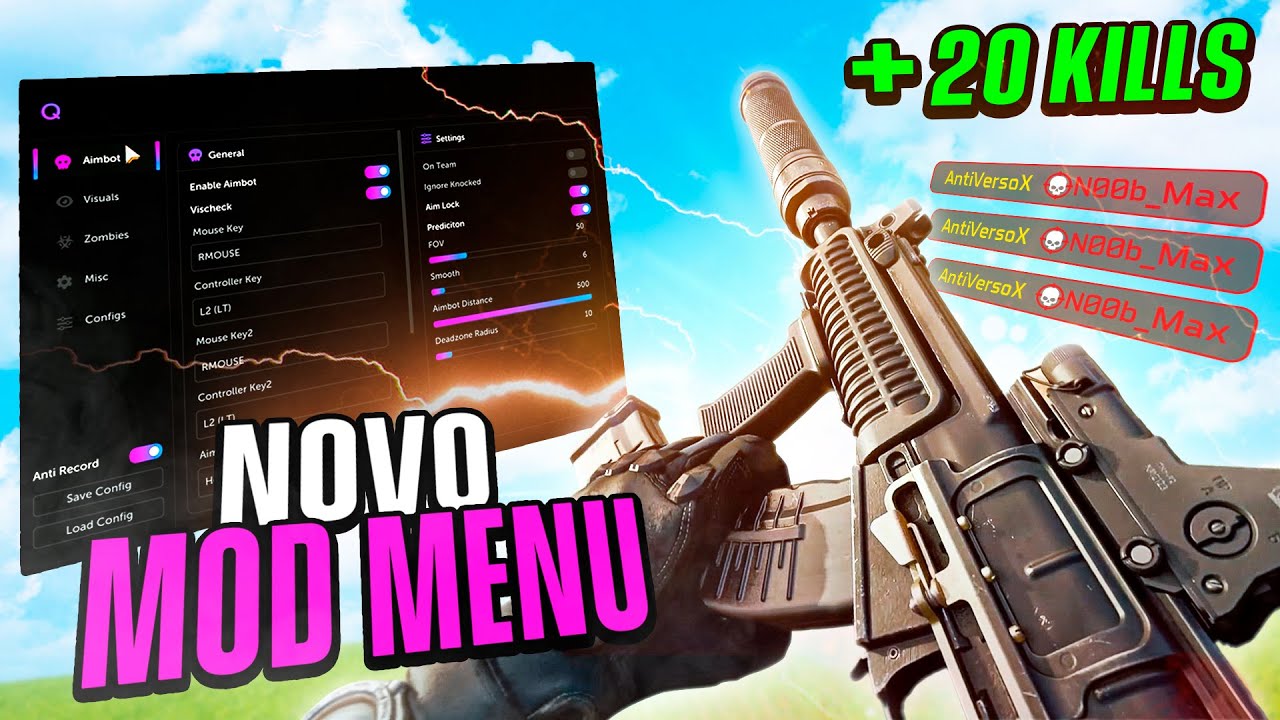 NOVO MOD MENU EXTERNO PARA WARZONE/BO6 - YouTube