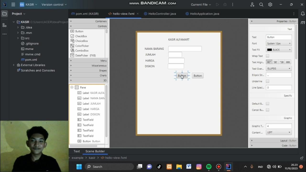 Belajar Membuat Tampilan Kasir Sederhana Menggunakan JavaFx, Intellij ...