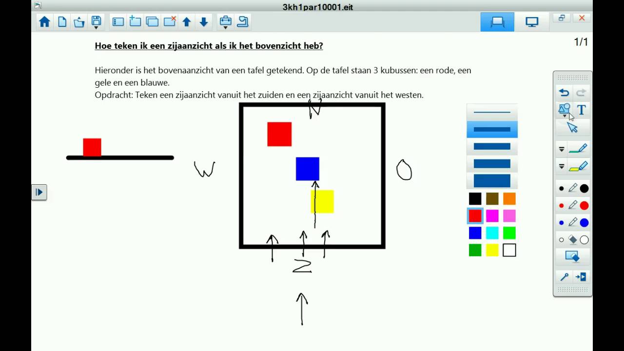 Wiskunde: Hoe teken ik een zijaanzicht als ik het bovenaanzicht al heb ...
