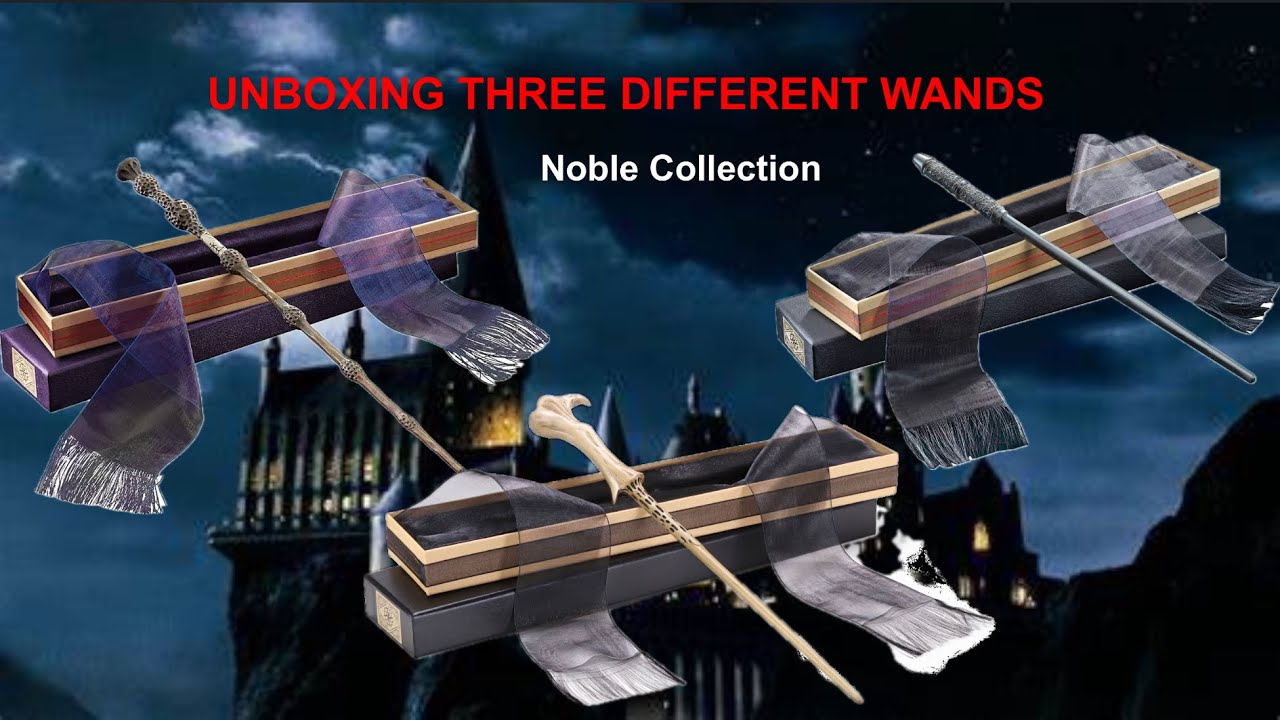 UNBOXING 3 NOBLE COLLECTION WANDS: Dumbledore, Voldemort and Snape ...