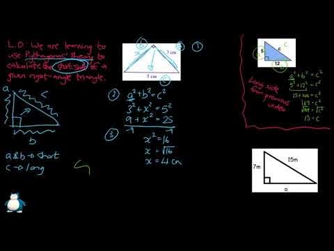 03 Pythagoras' Theory to find the short side - YouTube
