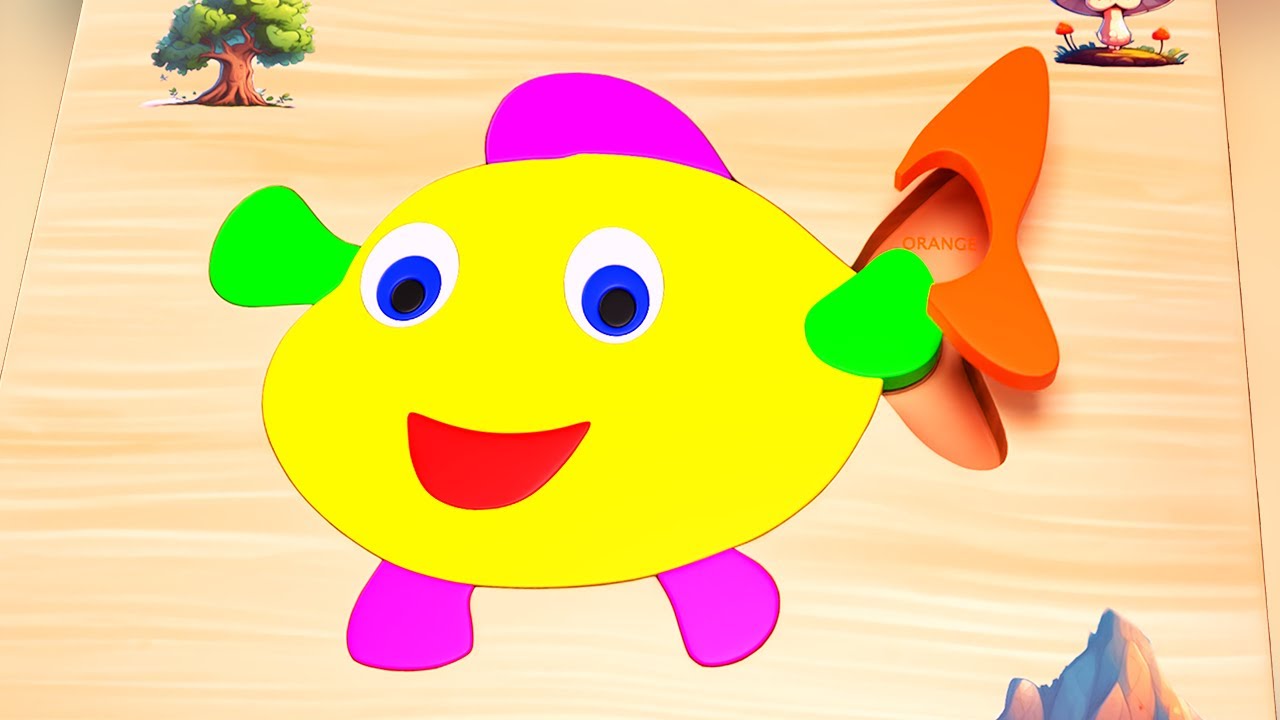 Colorful Fish Puzzle Challenge: Complete the Rainbow Fish with Colorful ...