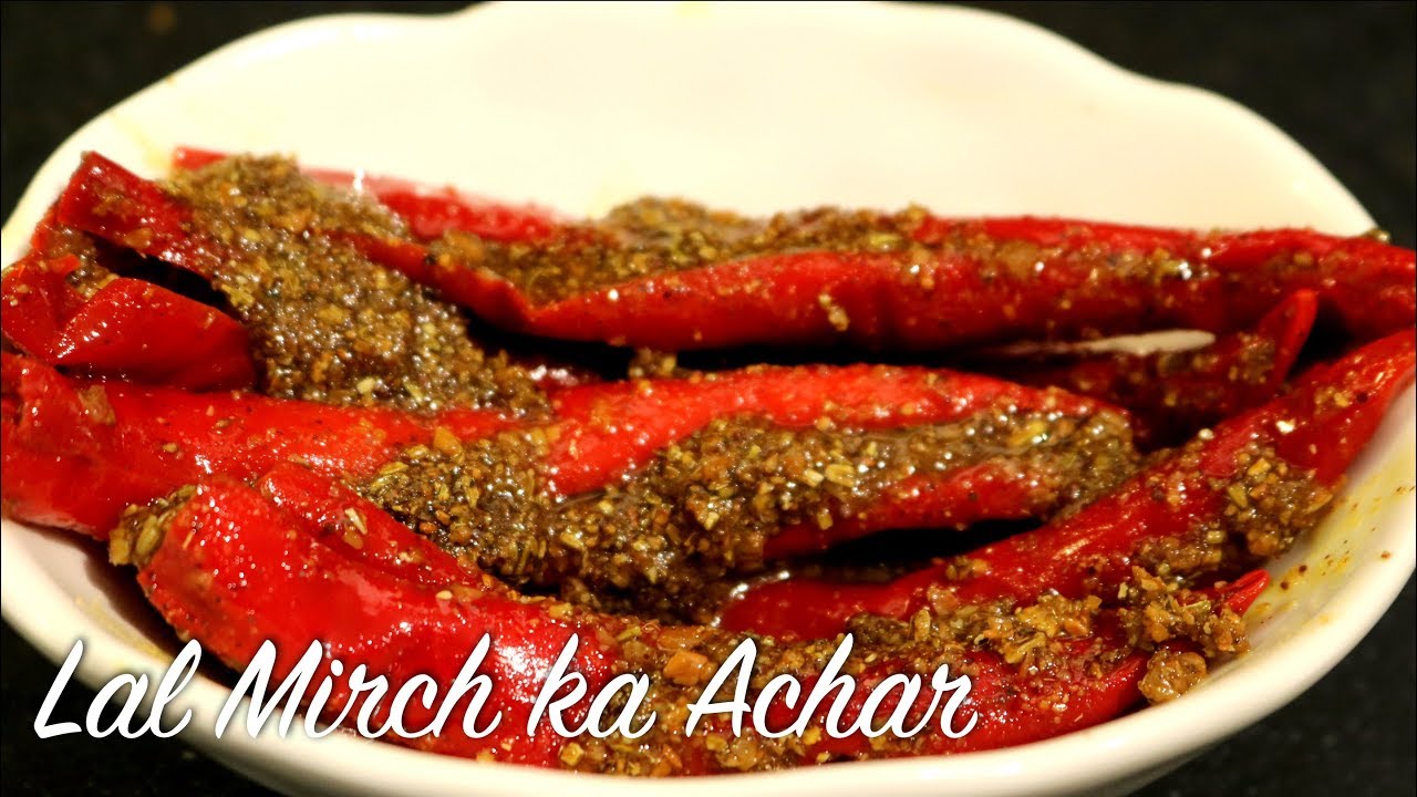 Rajasthani Lal Mirchi ka Achaar || Stuffed Red Chilli Pickle Recipe ...