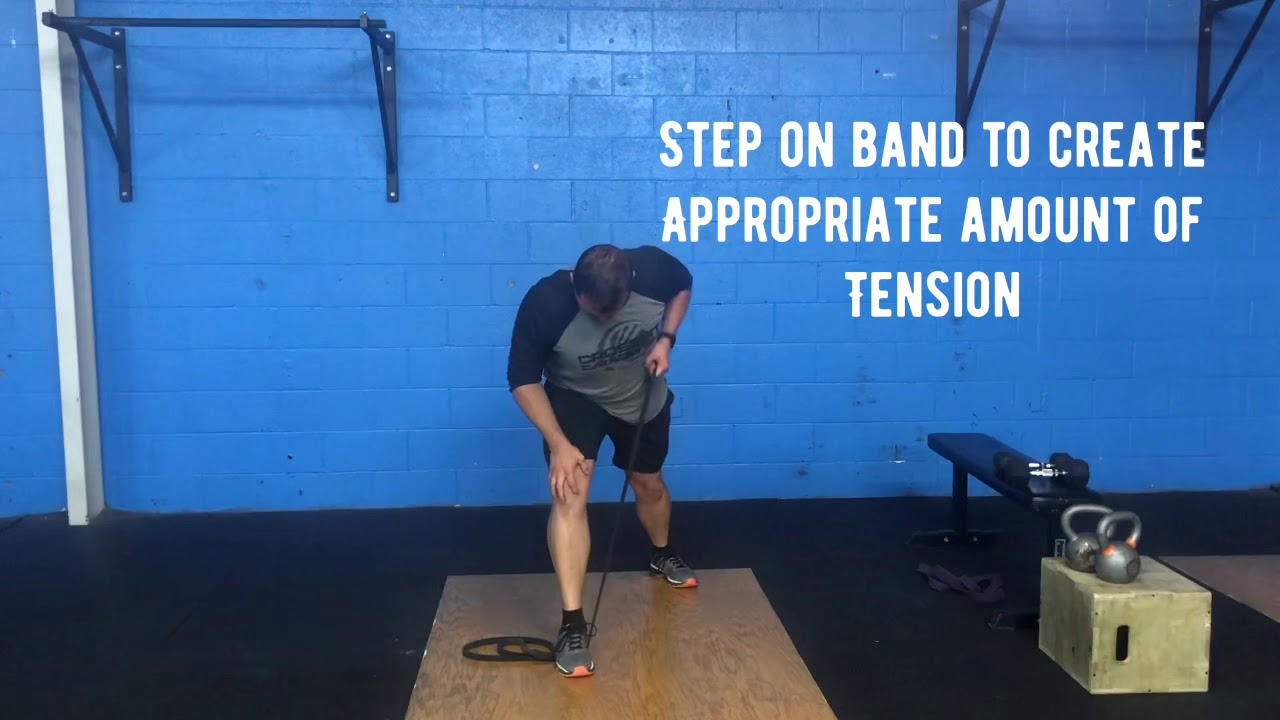 Single arm banded row - YouTube