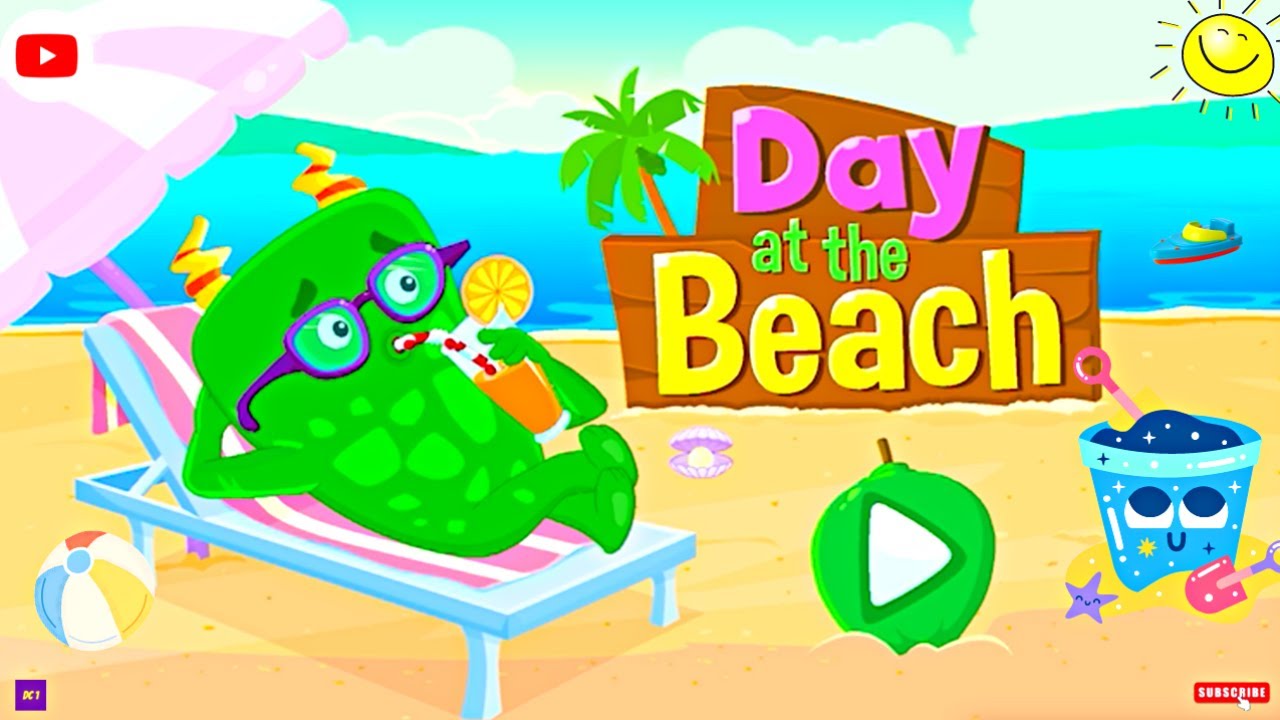Day at the Beach | KidloLand Kids & Toddler Games | Make a sandcastle ...