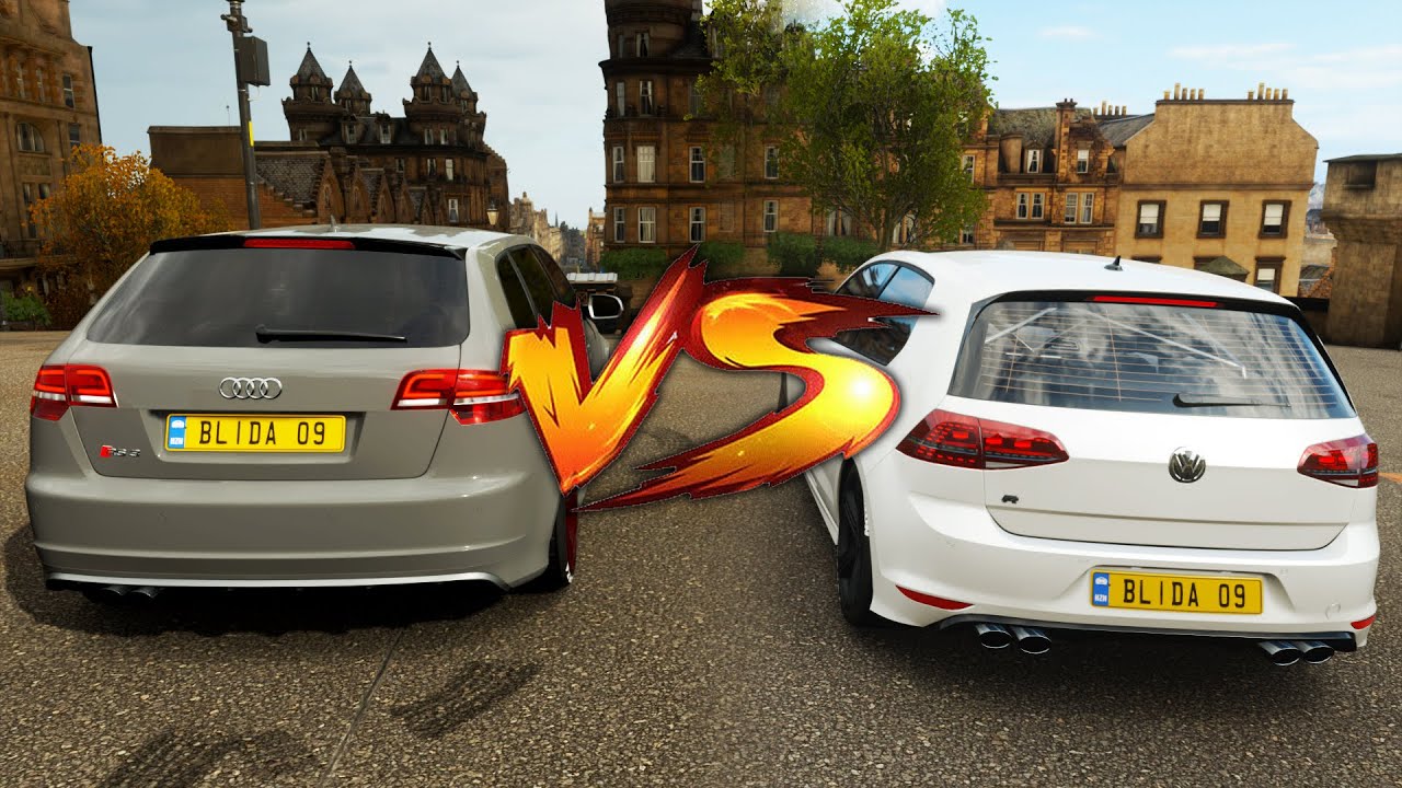 شكون يربح بين Audi RS3 VS Golf R ? Max Settings 🔥 Forza Horizon 4 Dz ...