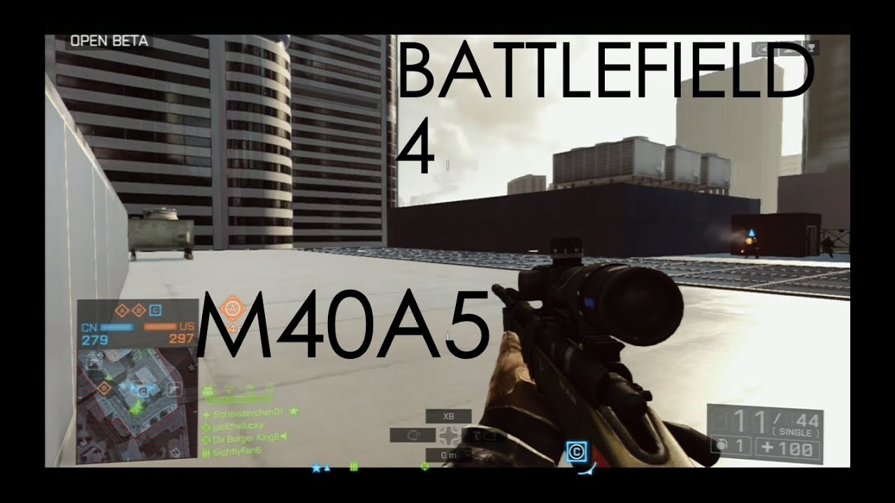 Battlefield 4 M40A5 GAMEPLAY (CLASS RECON) BETA - YouTube