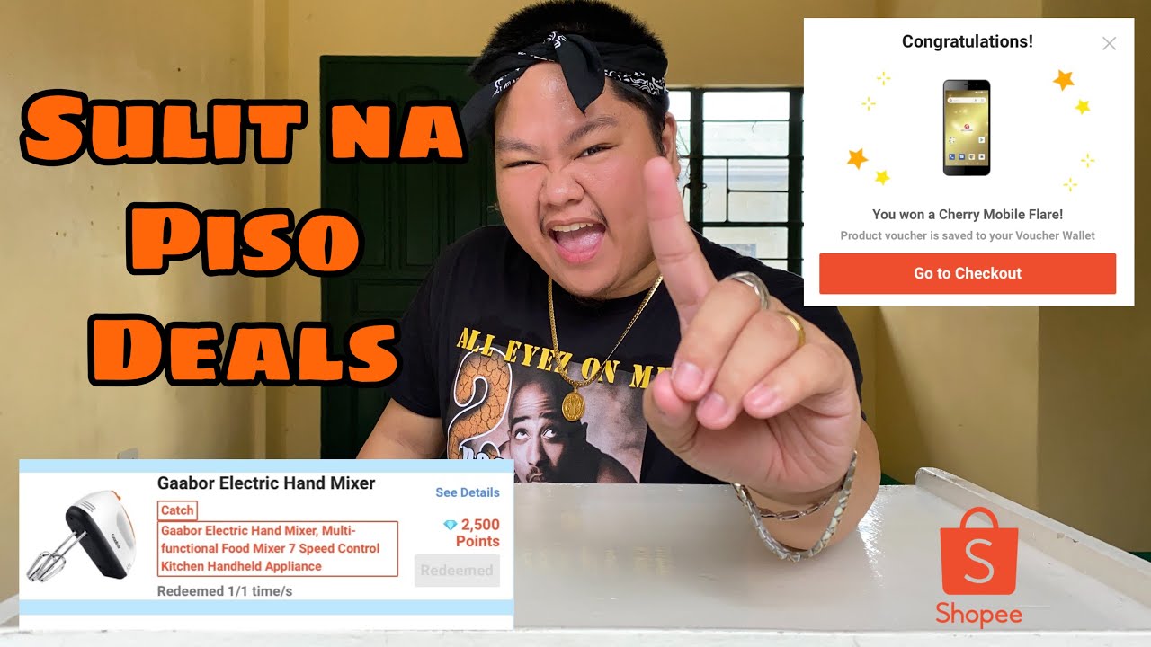 10.10 SHOPEE HAUL (PISO DEAL EDITION) + I'VE WON A MOBILE PHONE AND ...