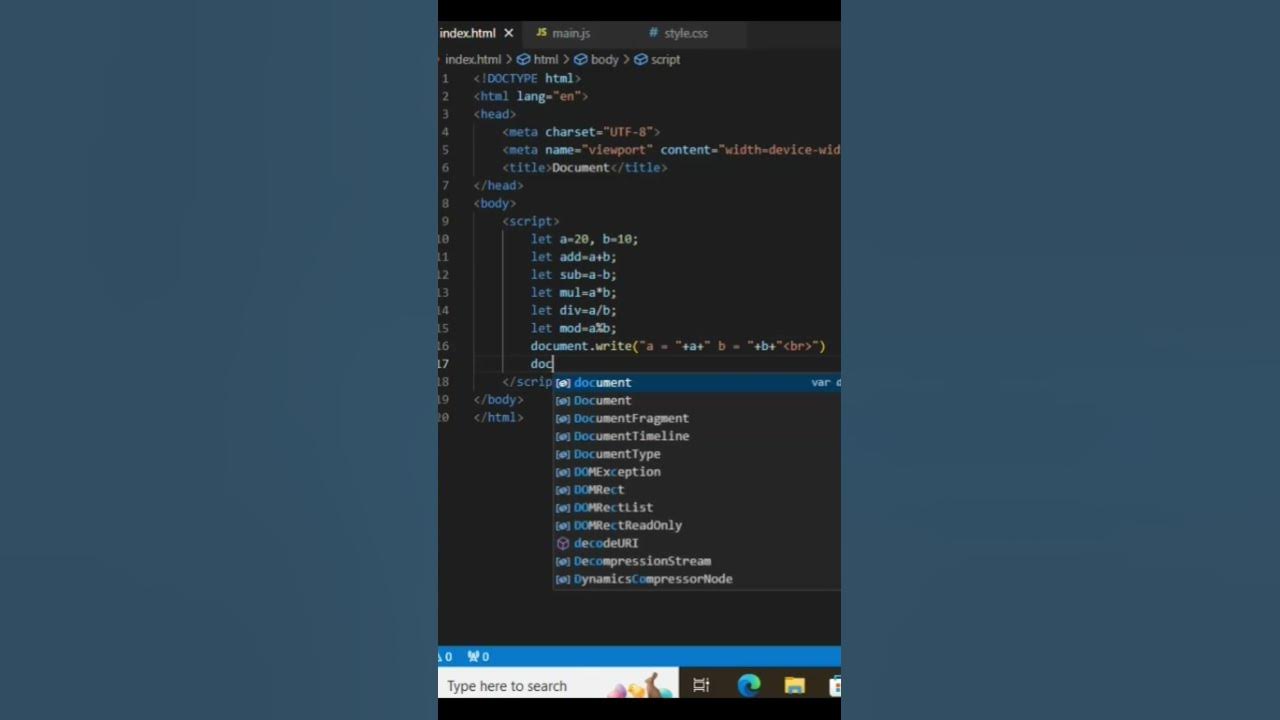 Arithmetic Operation In Javascript Coding Html Css Js Javascript Shorts Webdevelopment