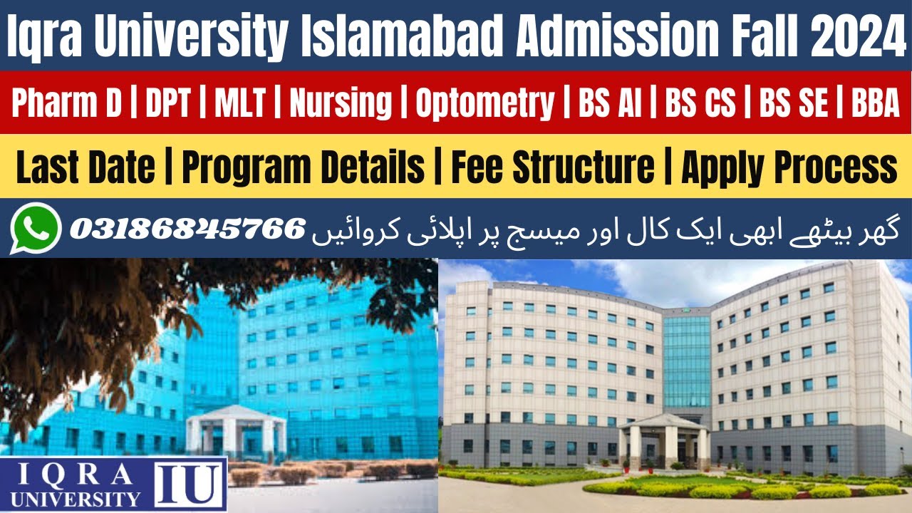 Iqra University Islamabad Admission 2024 | Iqra University Islamabad ...