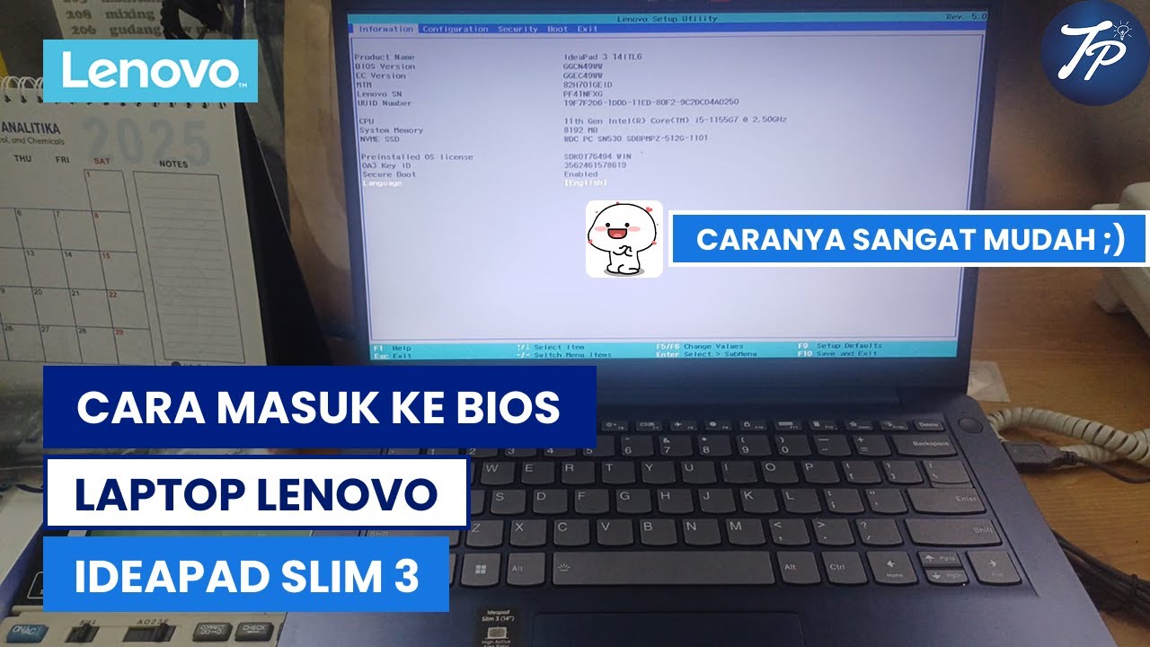 Cara Masuk Ke Bios Laptop Lenovo Ideapad Slim 3 - YouTube
