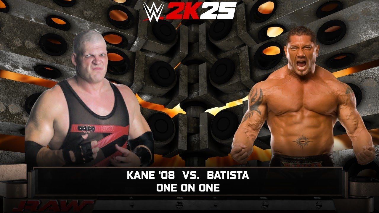 WWE 2k25 - Kane '08 vs Batista: Single Match at Raw - YouTube