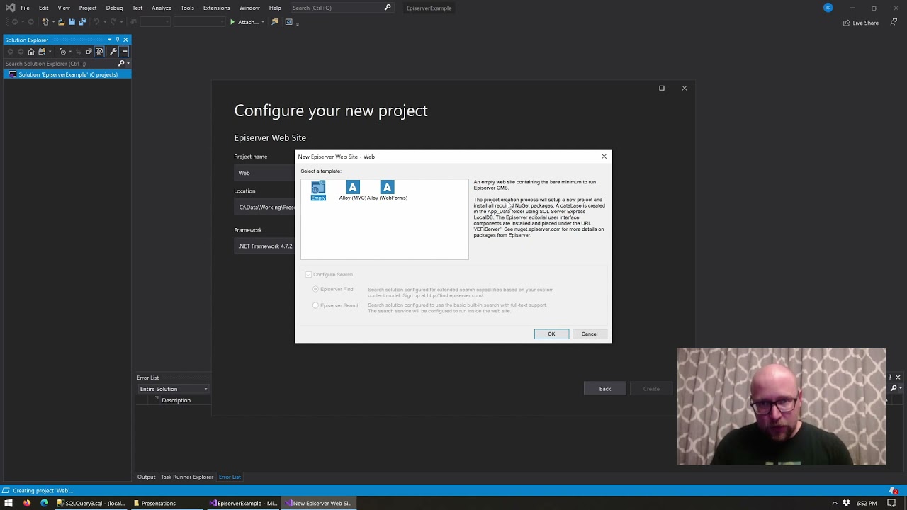 Creating an Empty Epi/Optimizely Site - Ep 3 - Episerver with Bob - YouTube