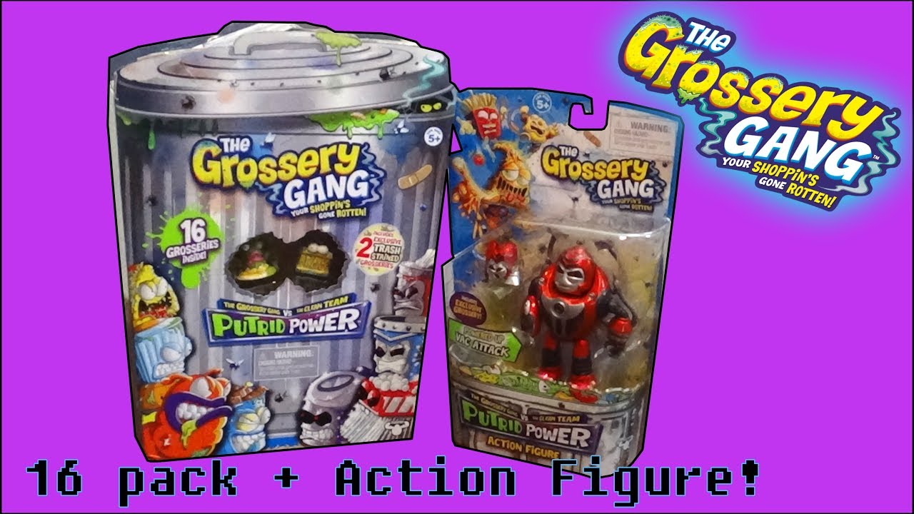 Grossery Gang Series 3 - NEW 16 pack and Vac Attack Action Figure ...