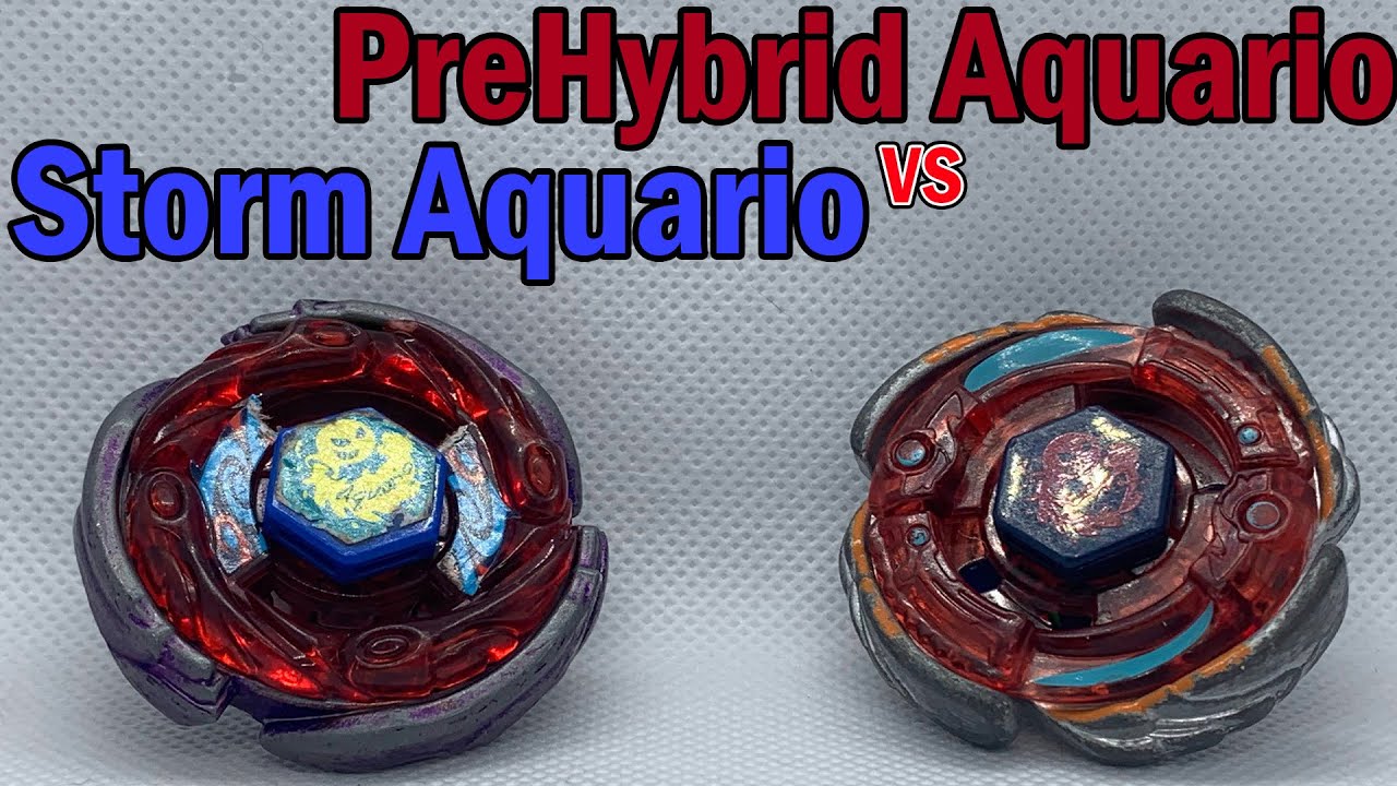 Storm Aquario vs Pre Hybrid Aquario Metal Fight Beyblade Battles - YouTube