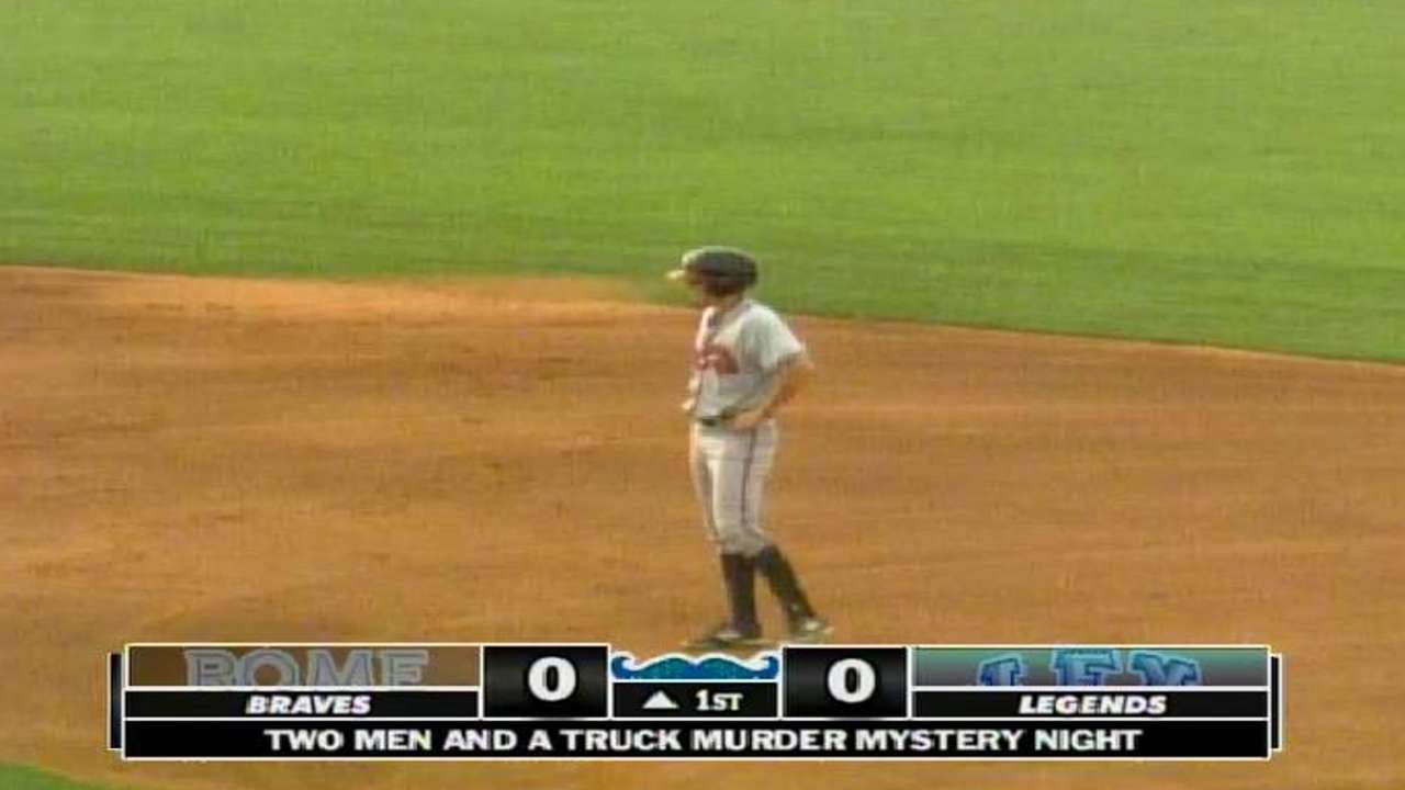 Sean Godfrey puts the R-Braves on the board - YouTube