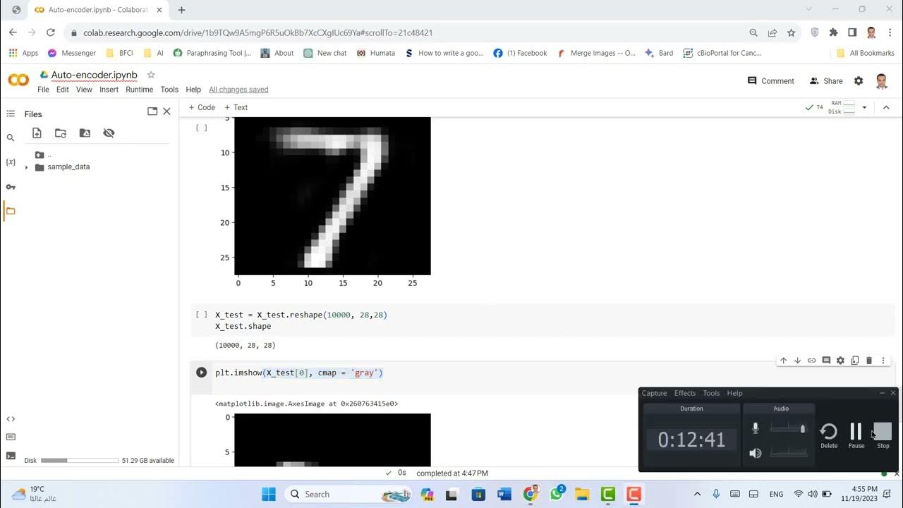 Simple Autoencoder Project On Mnist Dataset عربى Youtube