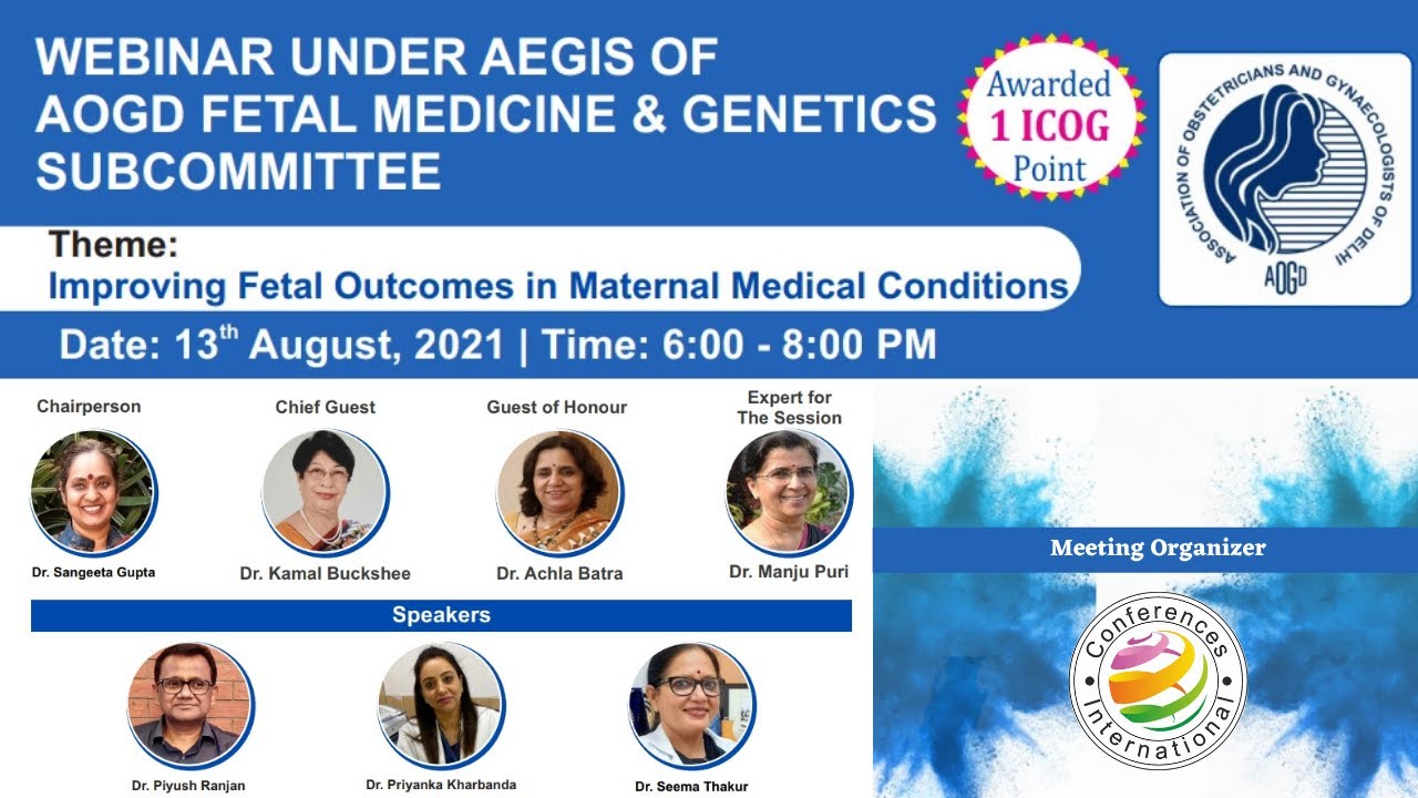 AOGD Webinar on Improving Fetal Outcomes in Maternal Medical Conditions ...