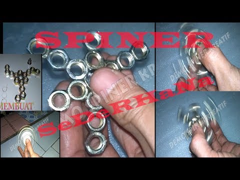 TUTORIAL | Spiner keren dari mur 12mm 16 pcs dan lem power | alat bahan ...