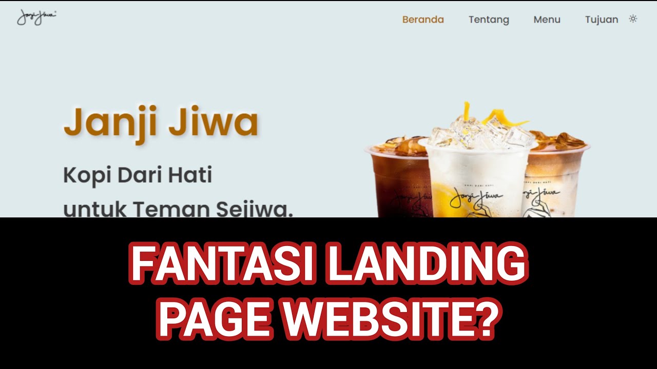[DEMO] FANTASI LANDING PAGE WEBSITE JANJI JIWA COFFEE - YouTube