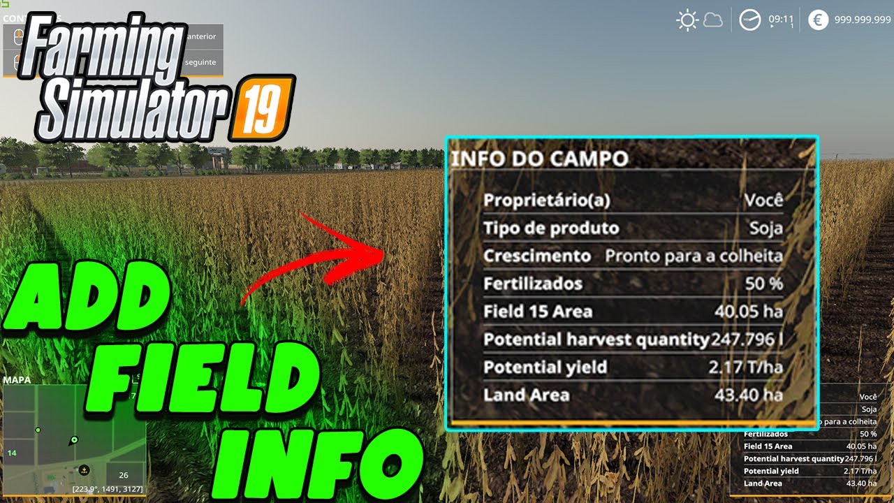 FS19| ADDITIONAL FIELD INFO. MAIS INFORMAÇÕES SOBRE OS CAMPOS. Farming ...