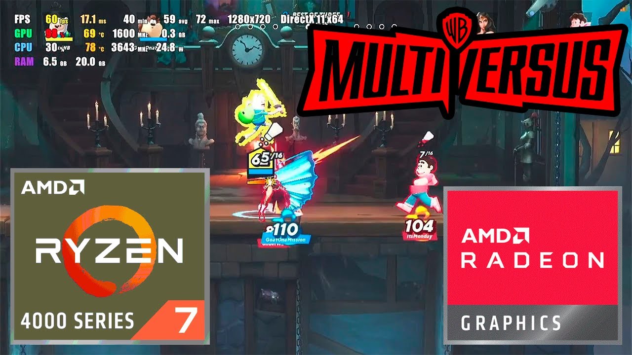 MultiVersus - AMD Ryzen 7 4700U - Radeon Vega 7 (Integrated Graphics ...