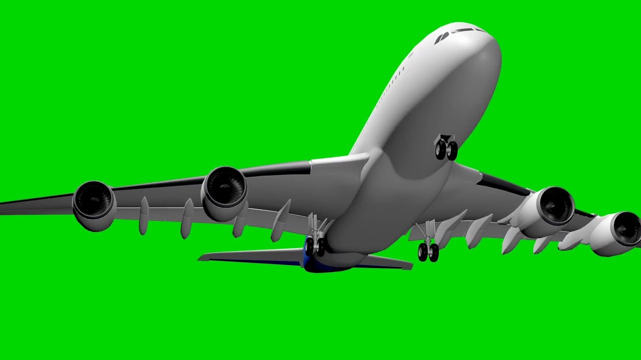 Airplane flying green screen effect video FREE||Green Screen plane ...