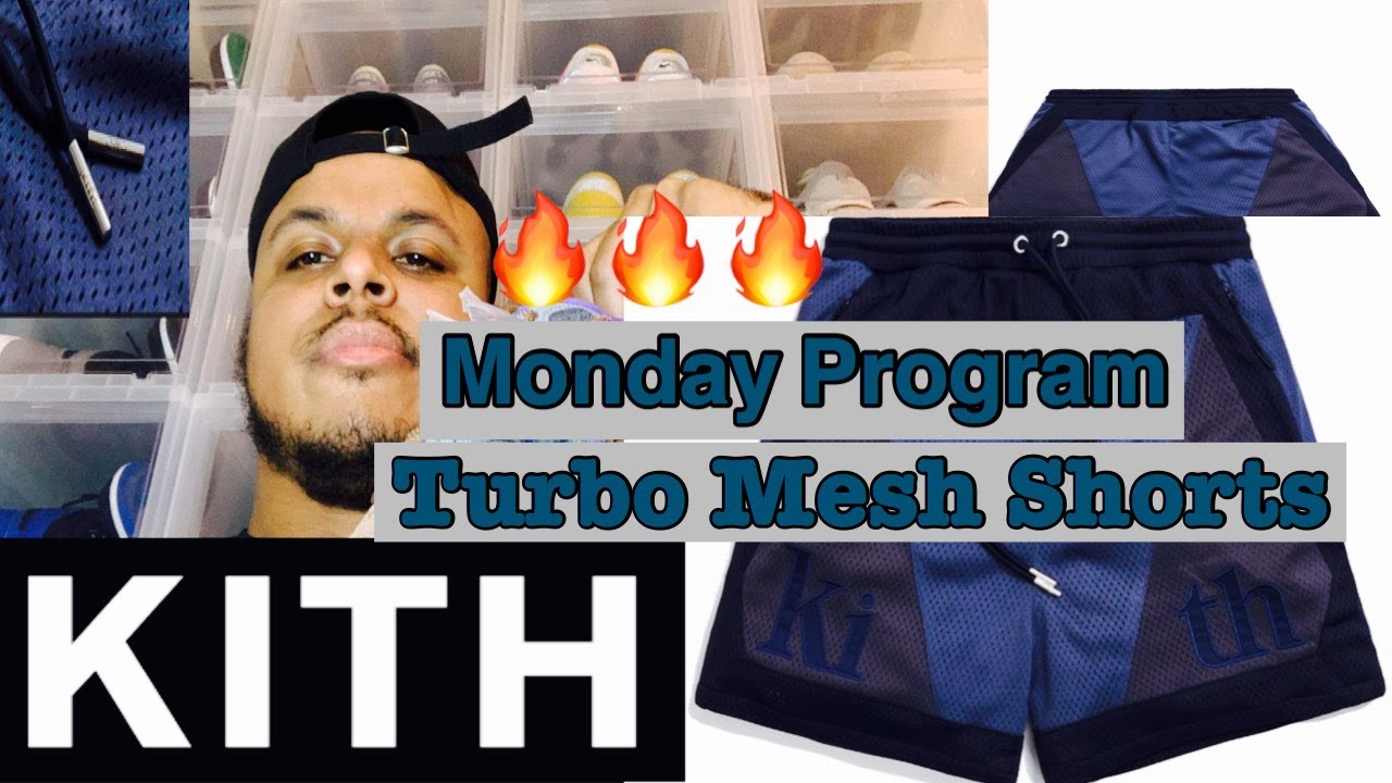 Monday Program Kith Turbo Mesh Shorts (Shark) Review - YouTube