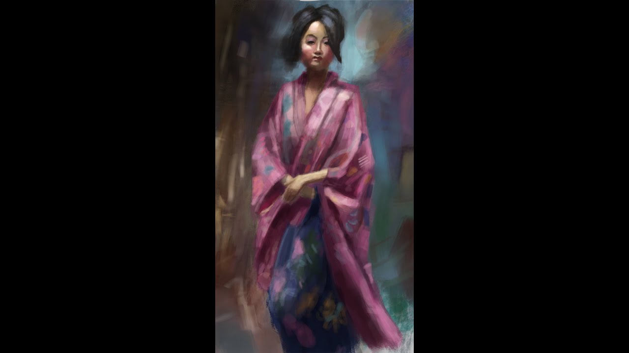 Asian Woman - speed paint - YouTube