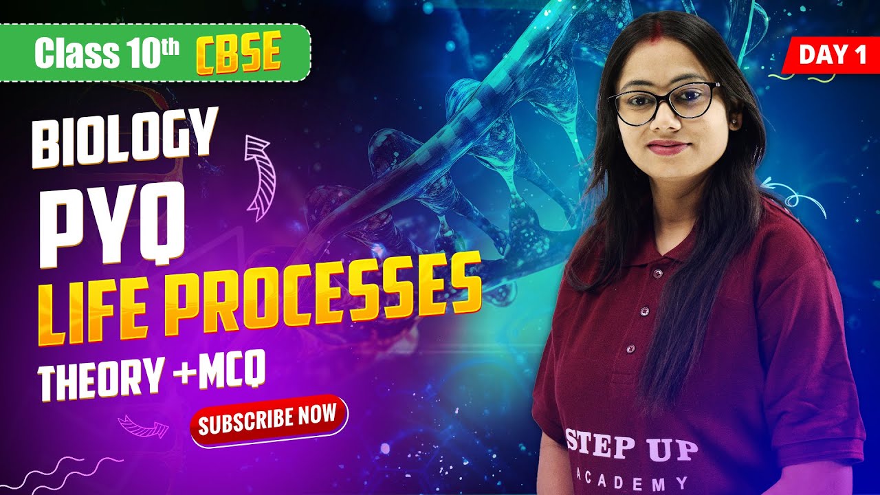 Class 10th Bio I Life Processes | PYQ | CBSE Board Exam 2025 I Step up ...