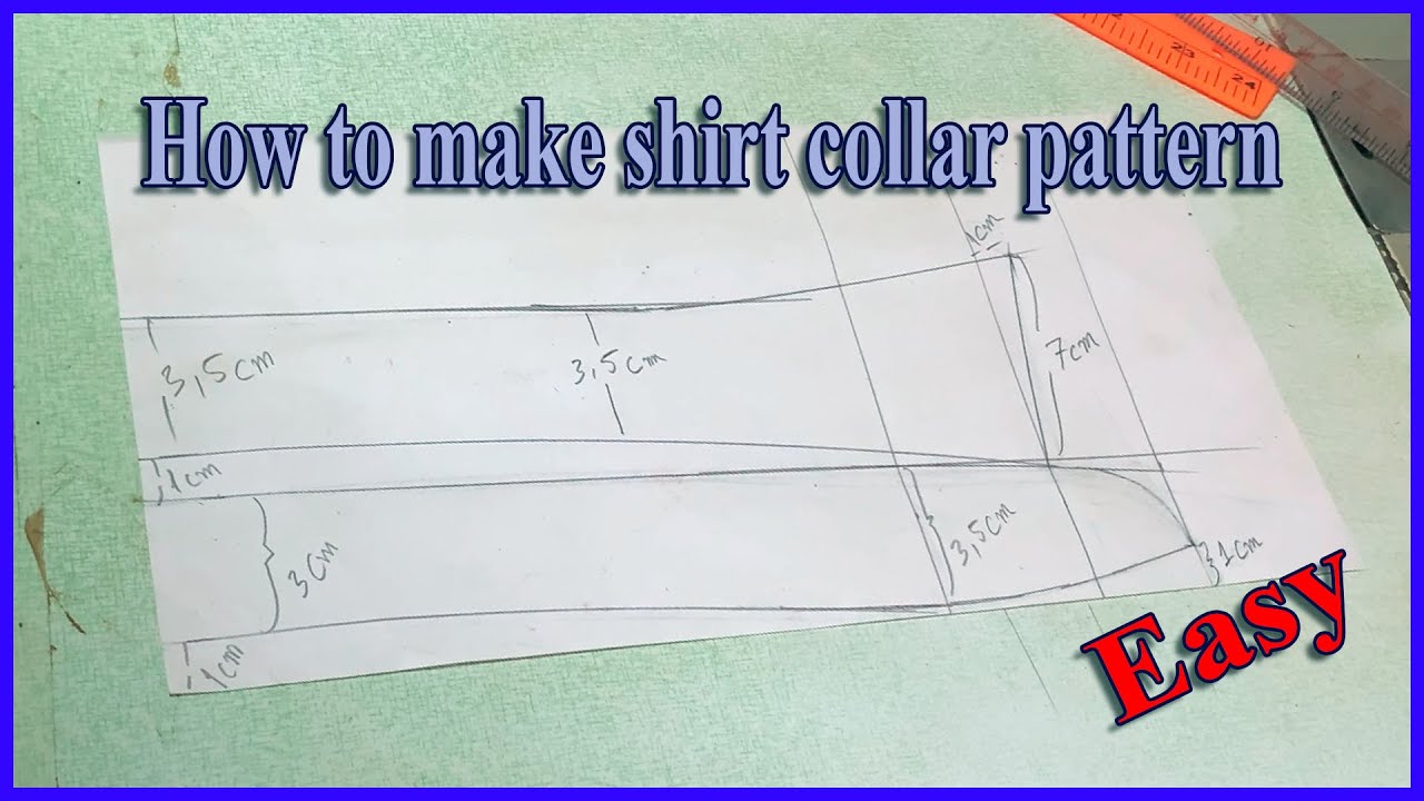 How to make shirt collar pattern for easy - YouTube