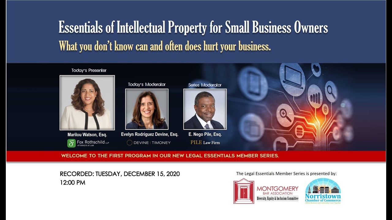 Essentials of Intellectual Property - Marilou Watson, Esq. - YouTube