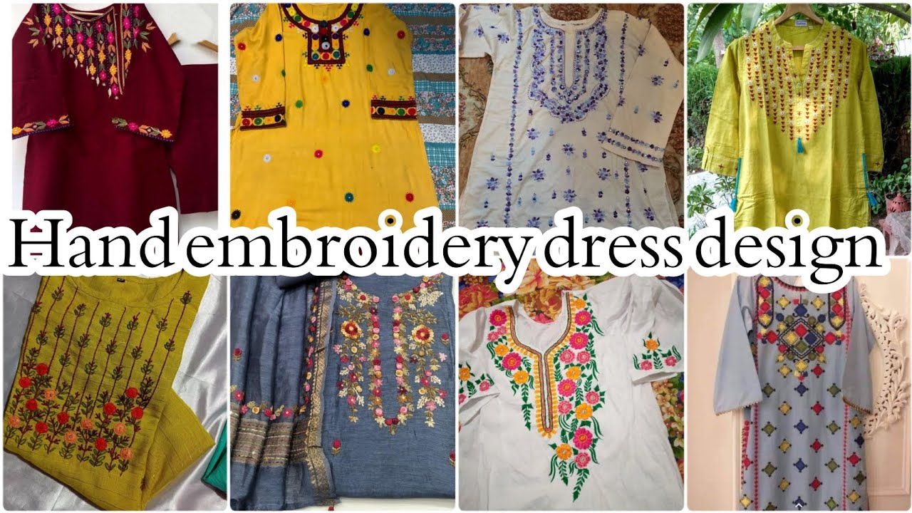 beautiful hand embroidery dress design|embroidery suit design# ...