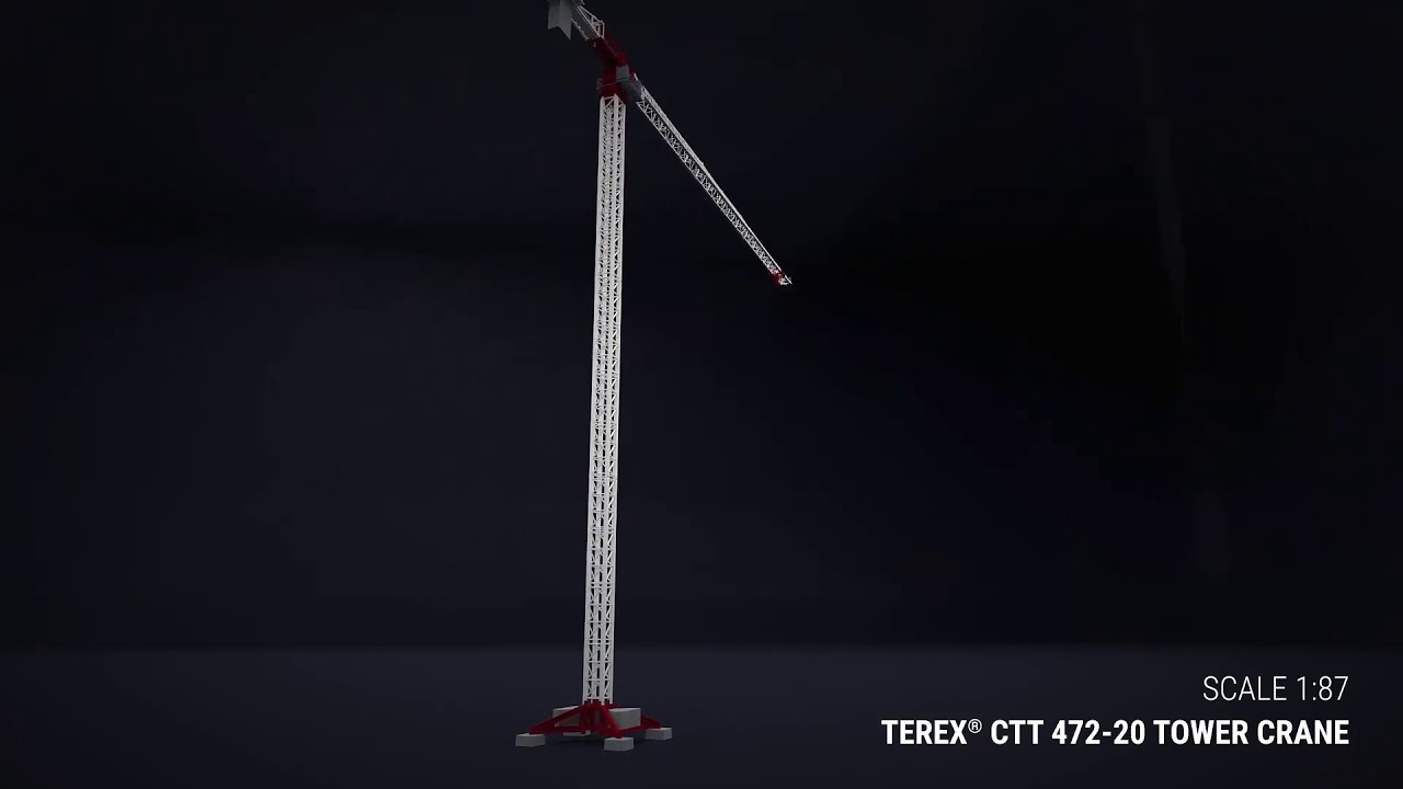 IMC Models Terex CTT 472-20 Flat Top Tower Crane 31-0160 - YouTube