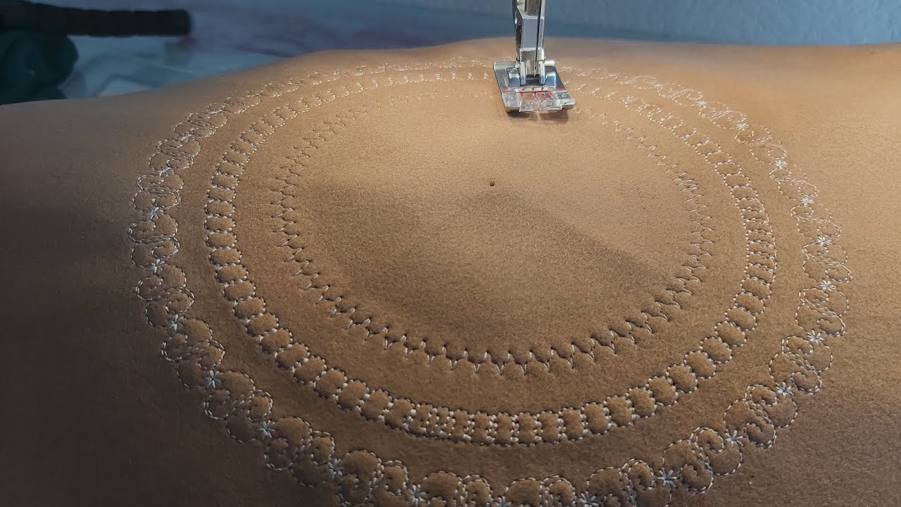 How to make circle embroidery design 💖/circle attachment/embroidery ...